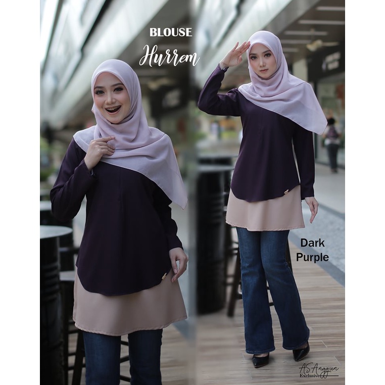 BLOUSE HURREM ( Muslimah Exclusive Women's Fashion Blouse Tops Casual ...