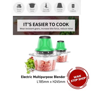 Electric 4 Blade Food Blender Meat Grinder Mesin Pengisar Daging 2L ...