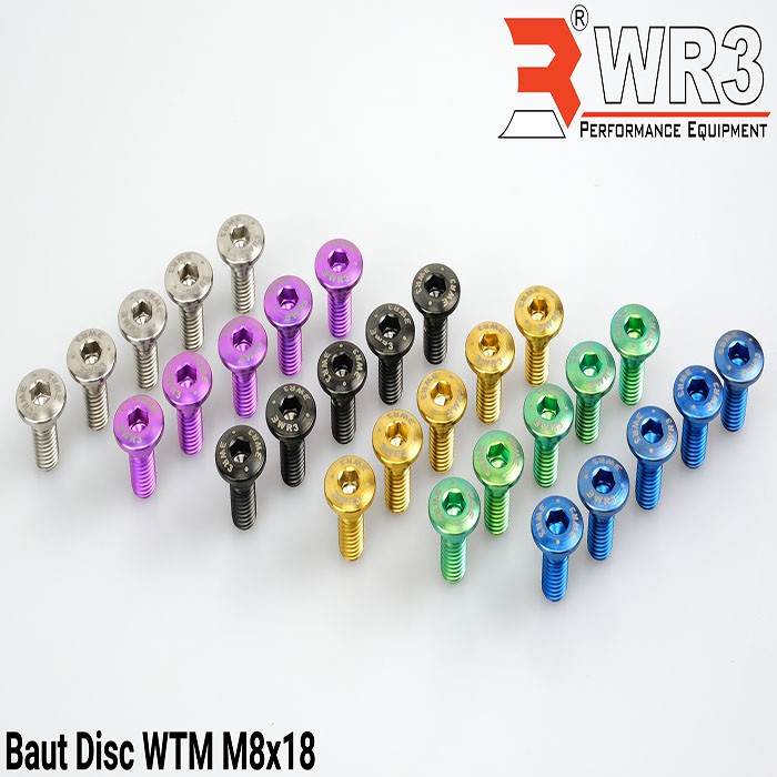 Wr3 Titanium M8 x 18 / M8x 25 / M8x30 Disc Disc Bolts | Shopee Malaysia