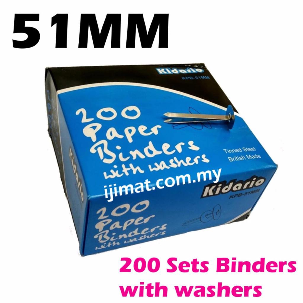 Kidario Tinned Steel Premier Grip Binder / Paper Binder with Washers ...