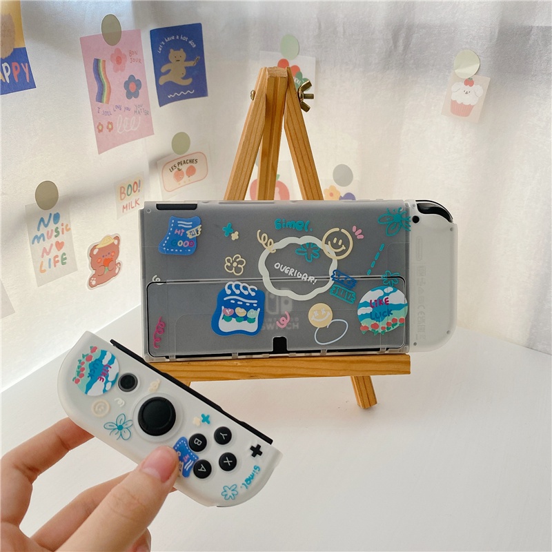 Nintendo Switch OLED So Cute Casing Graffiti Simple Labels Soft Shell ...