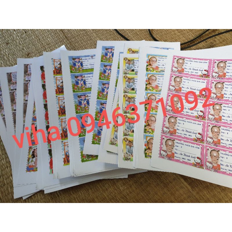 Set of 40 notebook labels printed on request (with timetable included ...