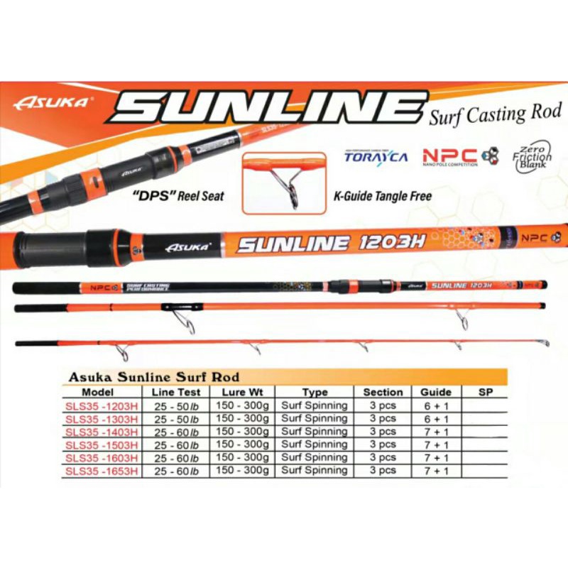 Asuka Sunline Surf Rod (Ready Stock Malaysia) | Shopee Malaysia