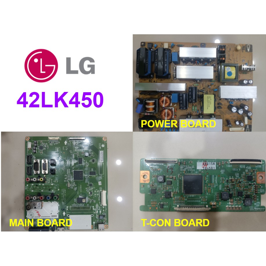 LG LCD TV 42LK450 STSYLJK Power Board EAX61124201 LGP42-10LF Main Board ...