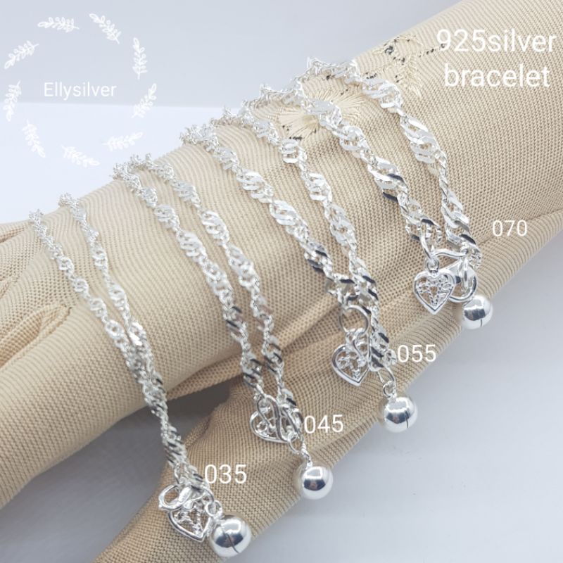 (SB) 925 silver bracelet(gelang tangan silver) | Shopee Malaysia