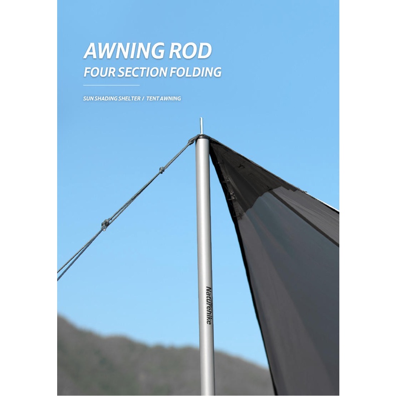 Naturehike Flysheet Pole 1pair 2m/ 2.2m/ 2.4m Galvanized Iron Pipe Tarp ...