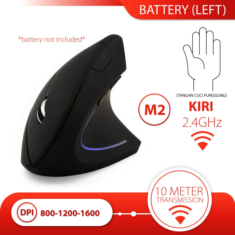 Gaming Mouse | Wireless Mouse | Vertical Mouse | Ergonomic 2.4G Battery ...
