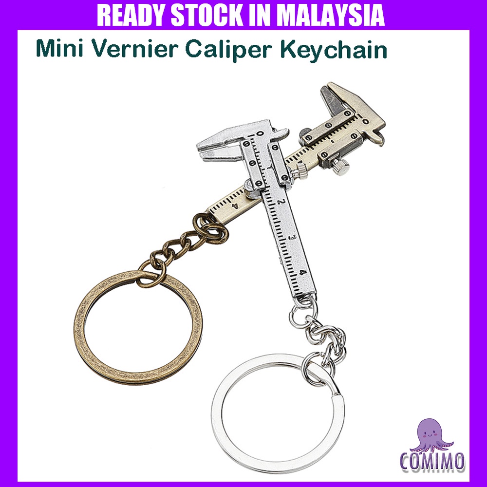 Portable Mini Vernier Caliper Keychain Style Simulation Model Ruler ...