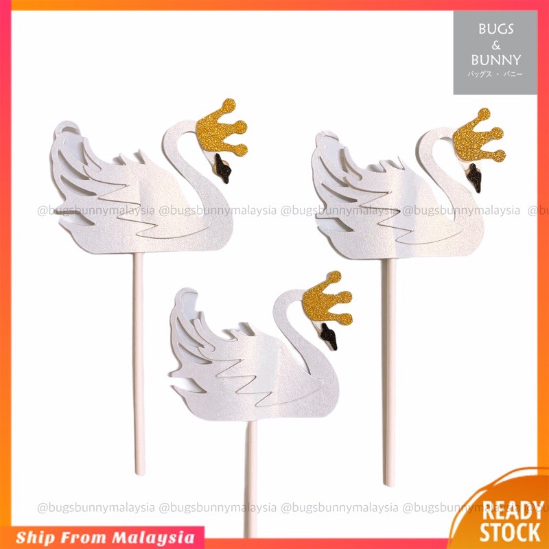 Swan Cake Decoration Cake Topper Angsa Hiasan Kek Wedding Anniversary ...