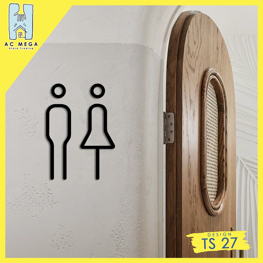 more 15 design Toilet Signage Washroom Sign Tandas Arcylic Toilet Sign ...