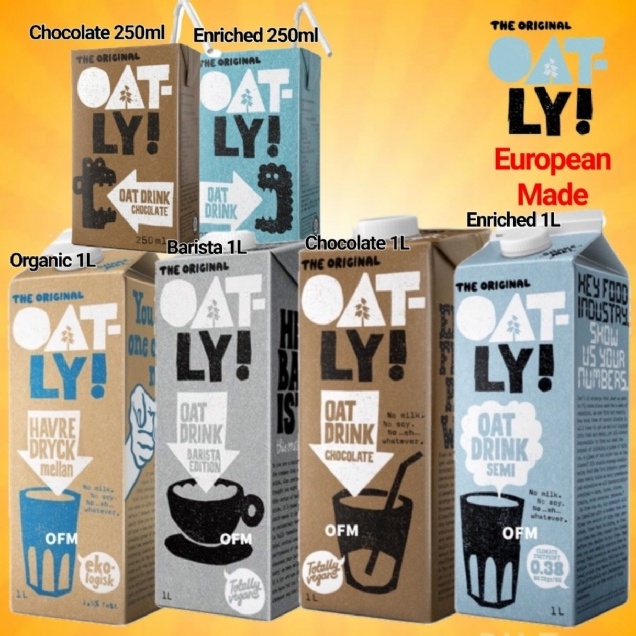 【100% VEGAN】OATLY Oat Milk / Barista Edition Oat / Chocolate Milk ...