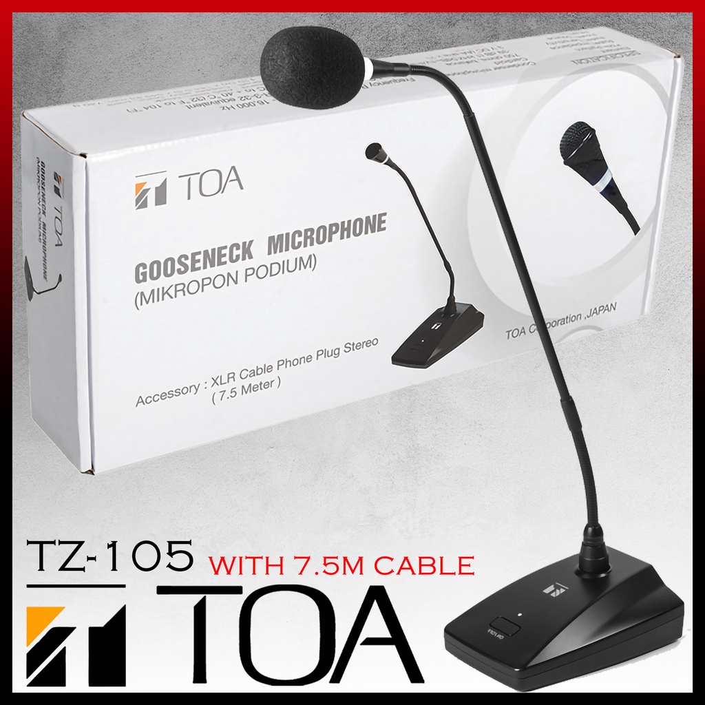 TOA EM-380-AS/ EM380 Gooseneck Microphone ( Phantom Power / Battery ) | Shopee Malaysia