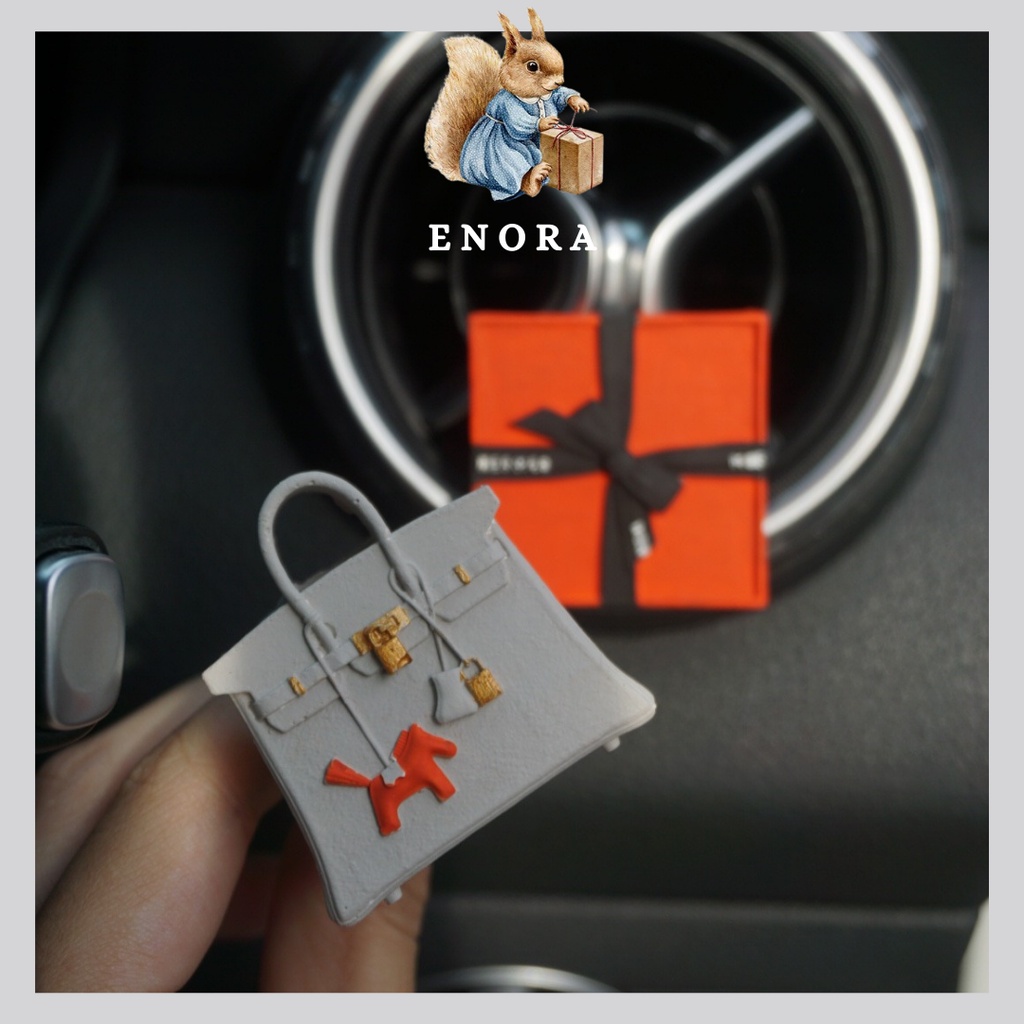 Hermes bag branded handcrafted Aroma stone car diffuser car vent clip ...