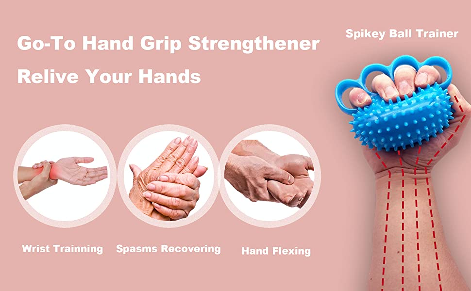 Hand Grip Exercise Ball Massage Finger Hand Squeeze Ball For Stress ...