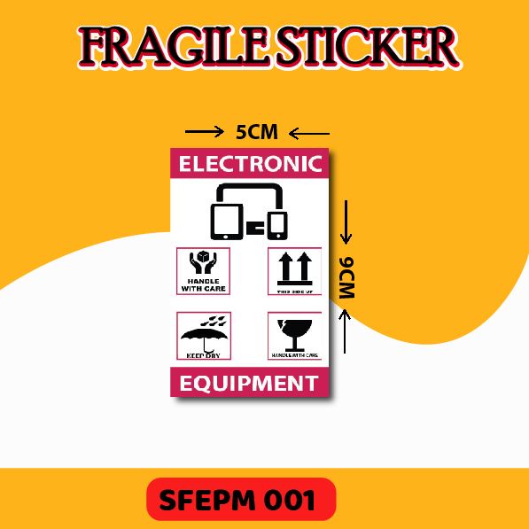 STIKER FRAGILE BARANGAN ELEKTRONIK MENEGAK 🔥BUY 10 FREE 1🔥 STICKER ...