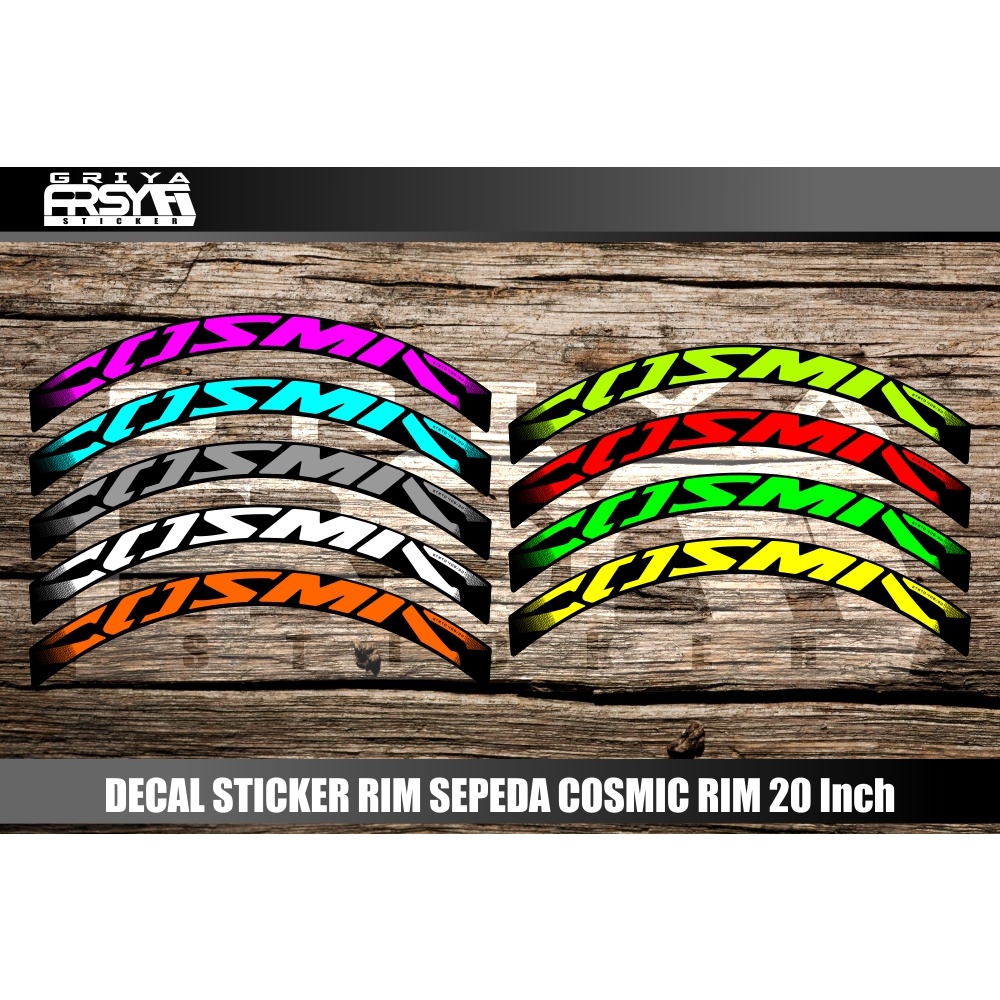Cosmic Bicycle Rim Sticker Decal Rims cosmic MTB Downhill Bicycle ...
