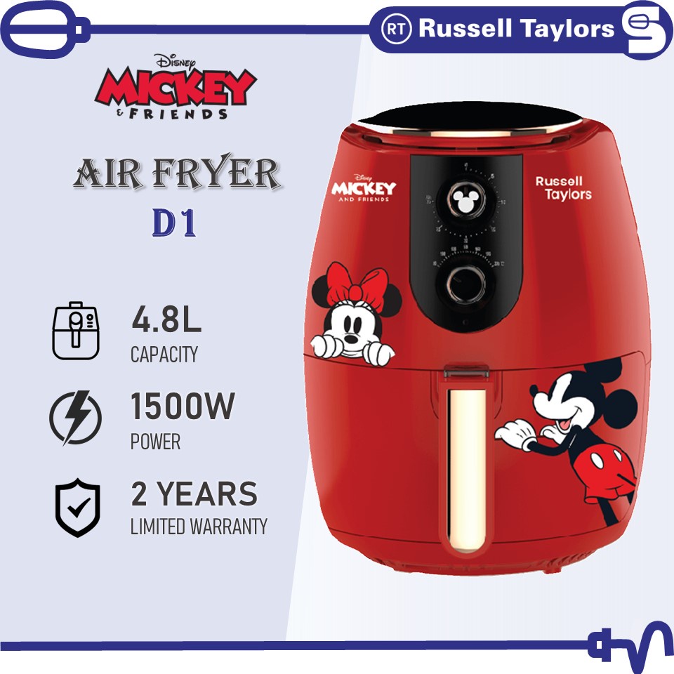 RUSSELL TAYLORS x DISNEY MICKEY AND FRIENDS Air Fryer D1 (4.8L/1500w ...