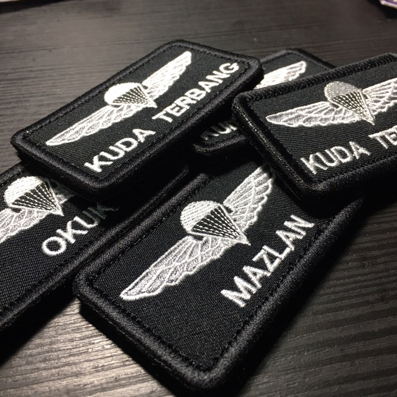 Airborne Callsign Parachute Patch Embroidered Custom | Shopee Malaysia