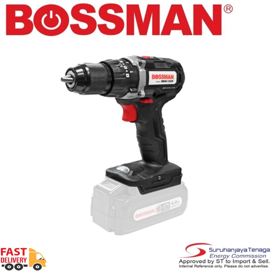 BOSSMAN BBID120M / BBID-120M 20V CORDLESS HAMMER DRILL Brushless Motor ...