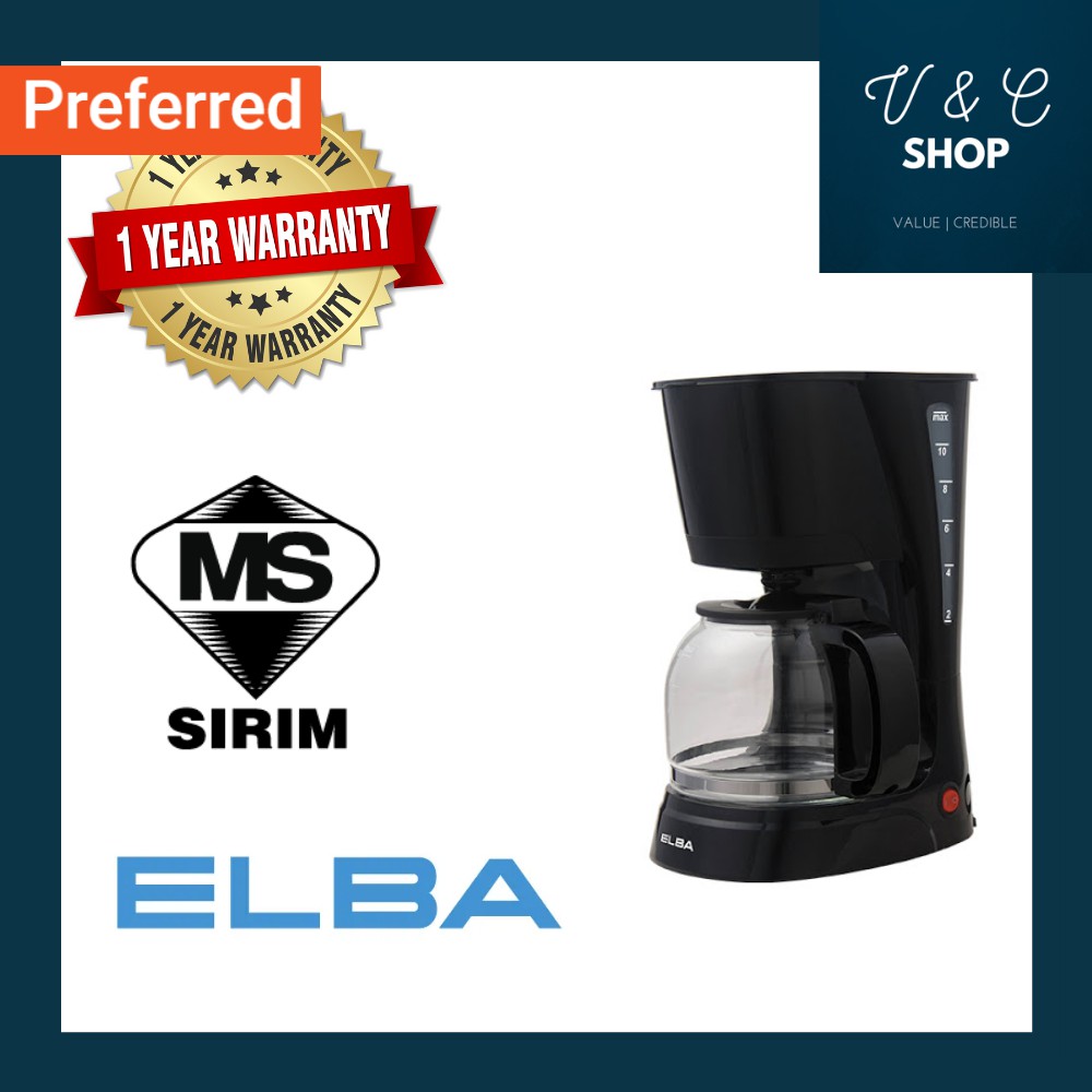 Elba Coffee Maker ECM-D1280(BK) 800W 1.25L Anti-Drip Coffee Maker ...