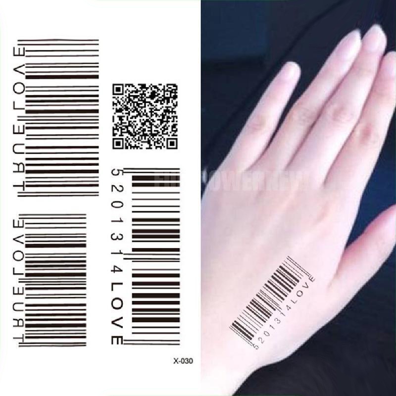 Temporary Tattoo Stickers - Temporary Tattoos - 3D Barcode Tattoos ...
