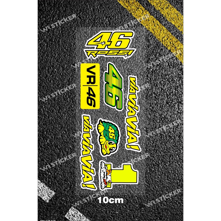 Rossi Sticker logo Sticker 46 A set Of Motorcycle cutting Stickers ...