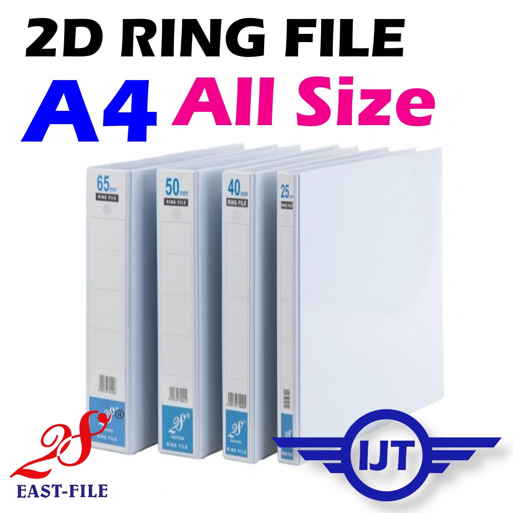 East-File East File 2D Ring File White A4 25MM / 40MM / 50MM / 65MM ...