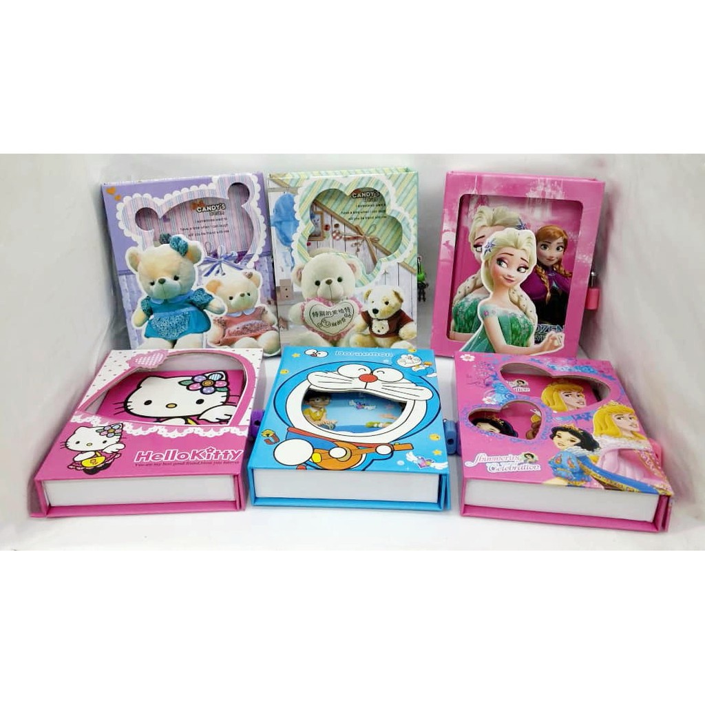 Cartoon Note Book With Lock / Lock Book / Note Book / Diary Book ...