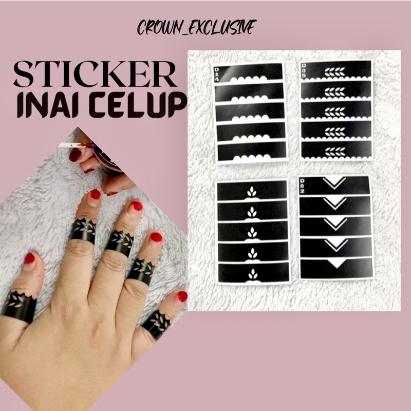 Sticker Inai Celup Exclusive Inai Jari Kahwin Nikah Tunang | Shopee ...