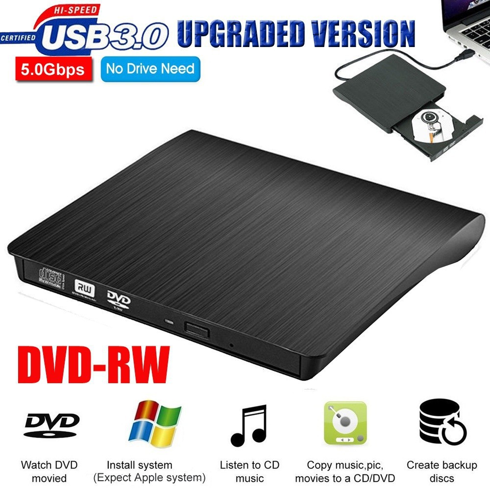 USB 3.0/Type-C External DVD Drive DVD Player DVD Burner Portable DVD/CD ...