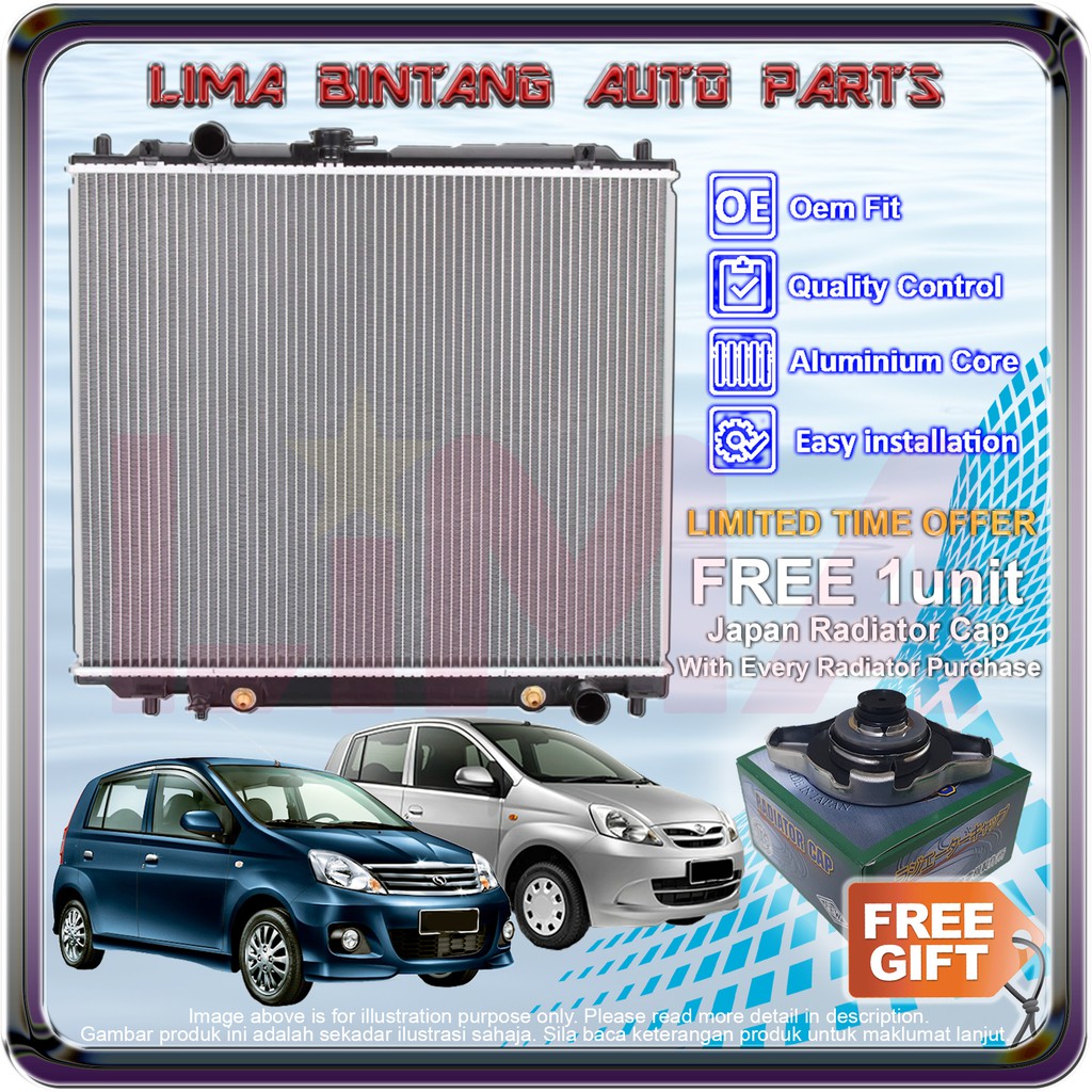 Perodua Viva Radiator ( Single / Double Layer ) *Free Cap* | Shopee ...