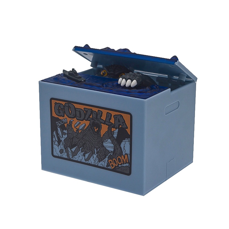 Godzilla Dinosaur Coin Bank Cute Carton Stealing Money Godzilla Cat ...