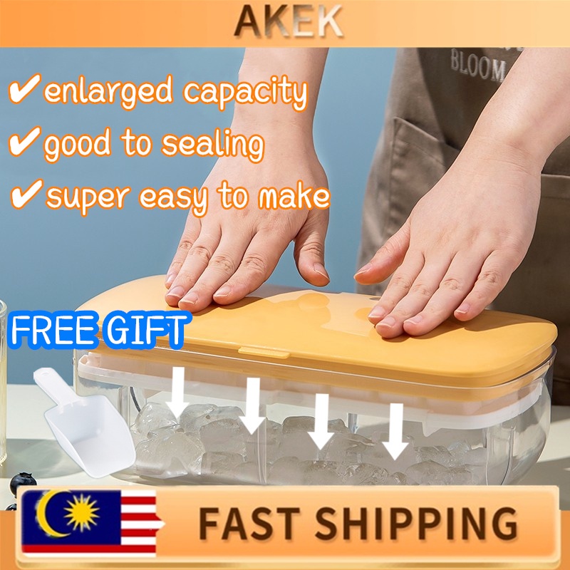 [READY STOCK ]48HOLES Quick Freezer Double Layer ice cube tray Mold ...