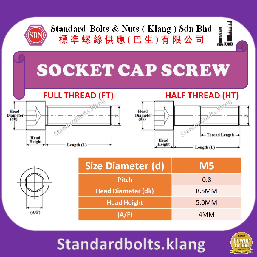 (1PC) [ SIZE: M4 M5 M6 M8 M10] [LENGTH: 100MM TO 150MM] STAINLESS STEEL ...