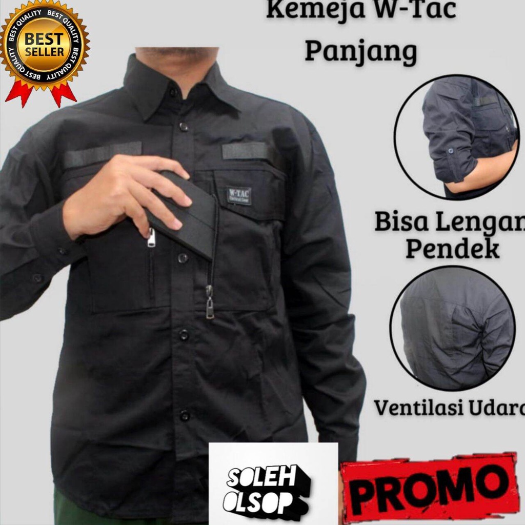 KEMEJA Tactical w tac long shirt Outdoor Mountain Pdl Field | Shopee ...