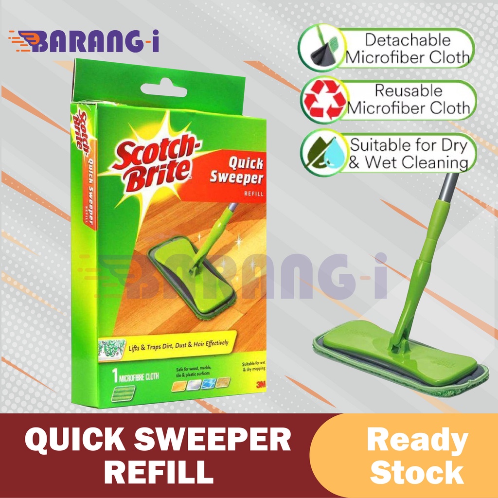 3M Scotch Brite Quick Sweeper Refill Microfiber Cloth (1pcs) 3M™ Scotch ...