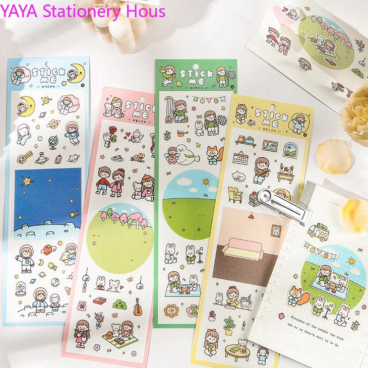Our Time Series Cute Cartoon Material Stickers Diary DIY Decorative ...