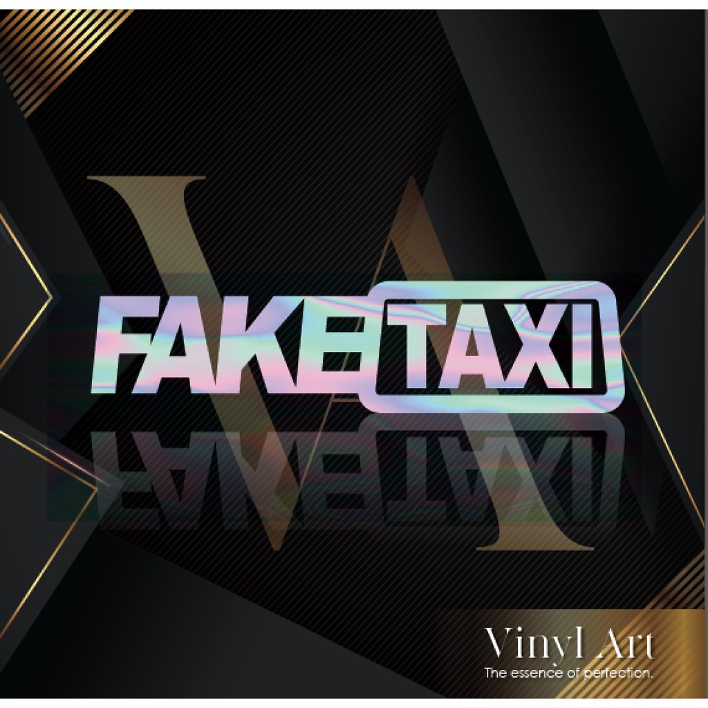 Vinyl_Art Fake Taxi, Funny stickers. Car stickers, Car decals. Window ...