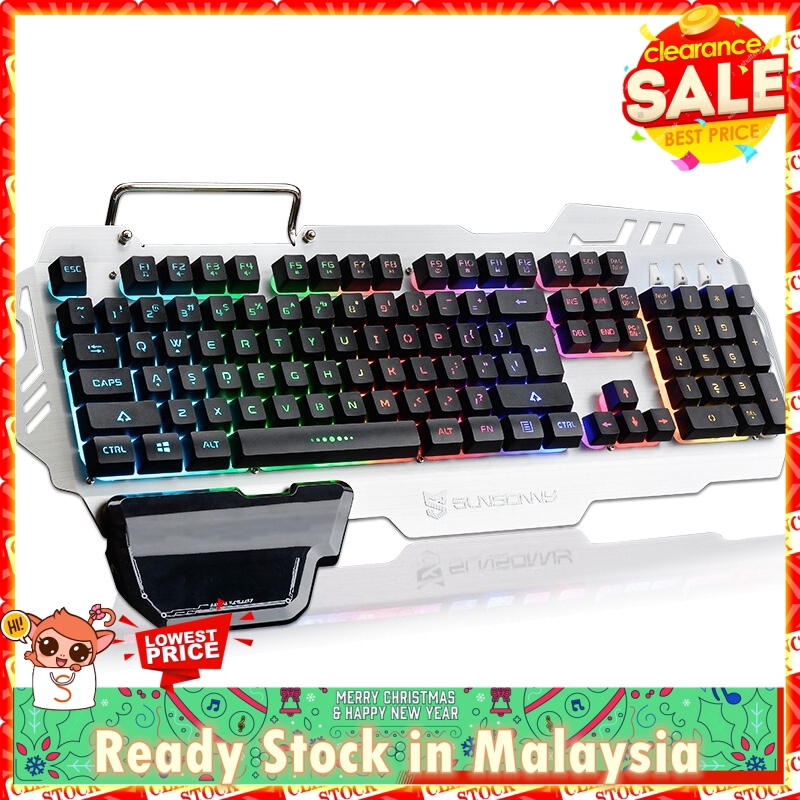 SUNSONNY K10 RGB MEMBRANE Music gaming Keyboard free phone stand and ...