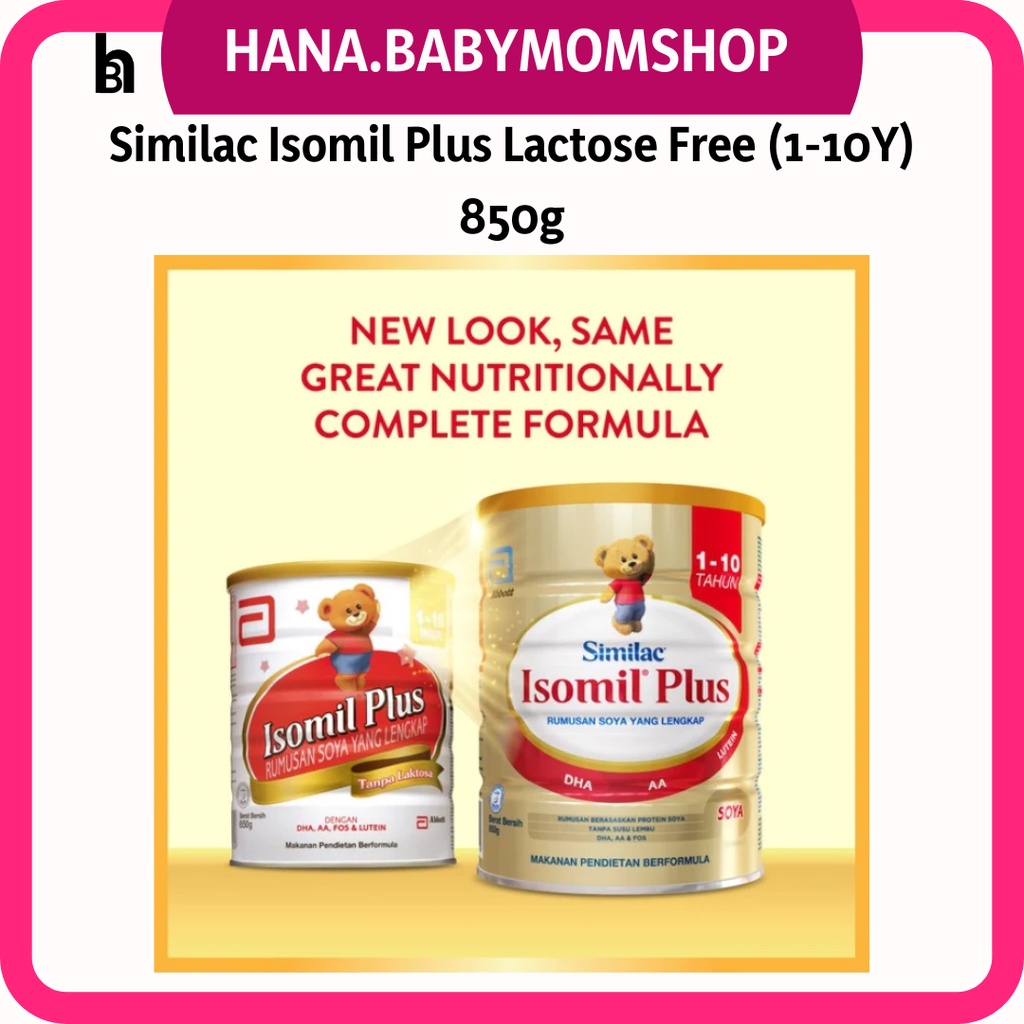 Similac Isomil Plus (1-10 Years) 850g Lactose Free Soy Milk Susu Soya ...