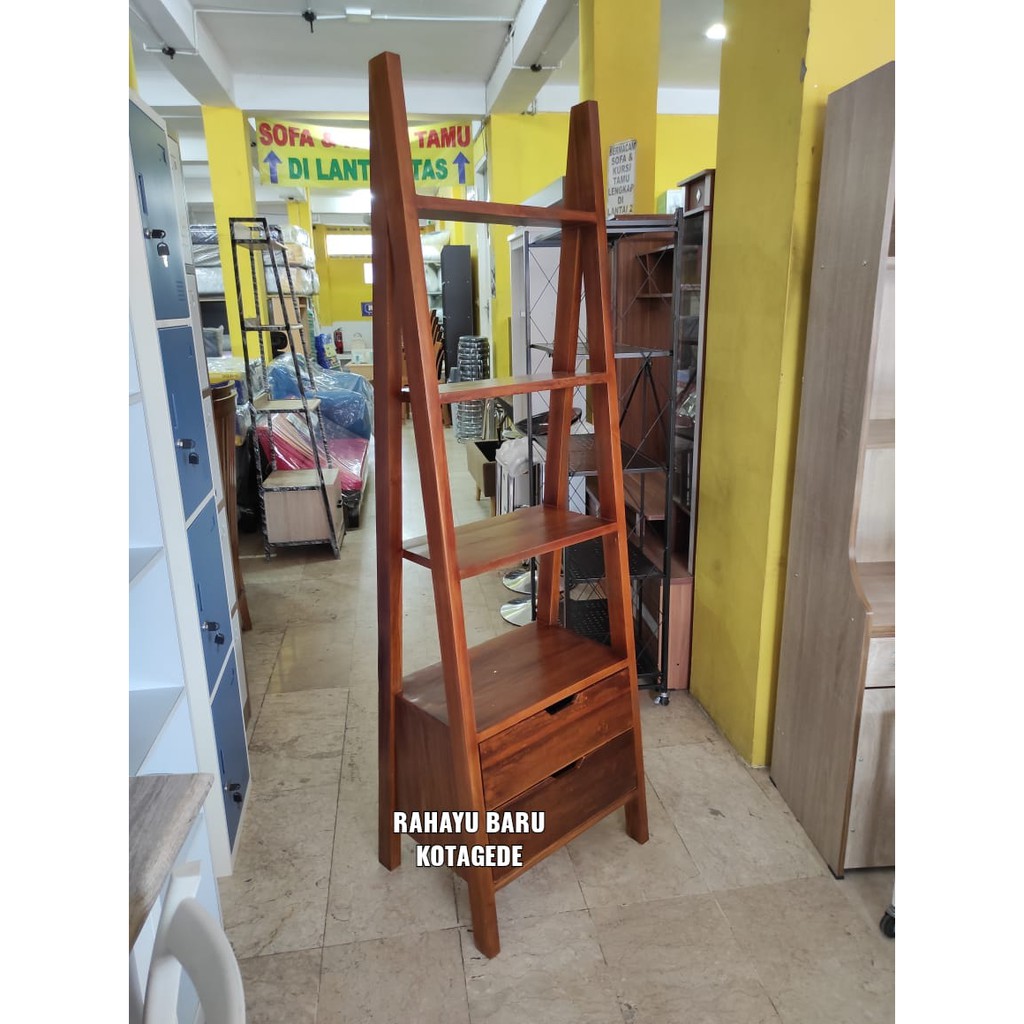 KAYU Multipurpose Wooden Shelf Teak wood material | Shopee Malaysia