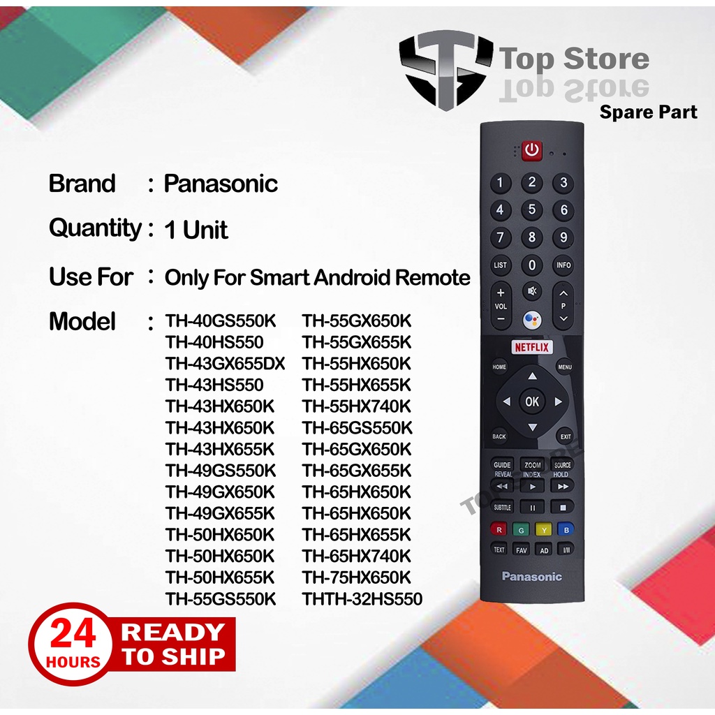 Panasonic Smart Android TV Remote Control TH-40GS550K TH-40HS550 TH ...