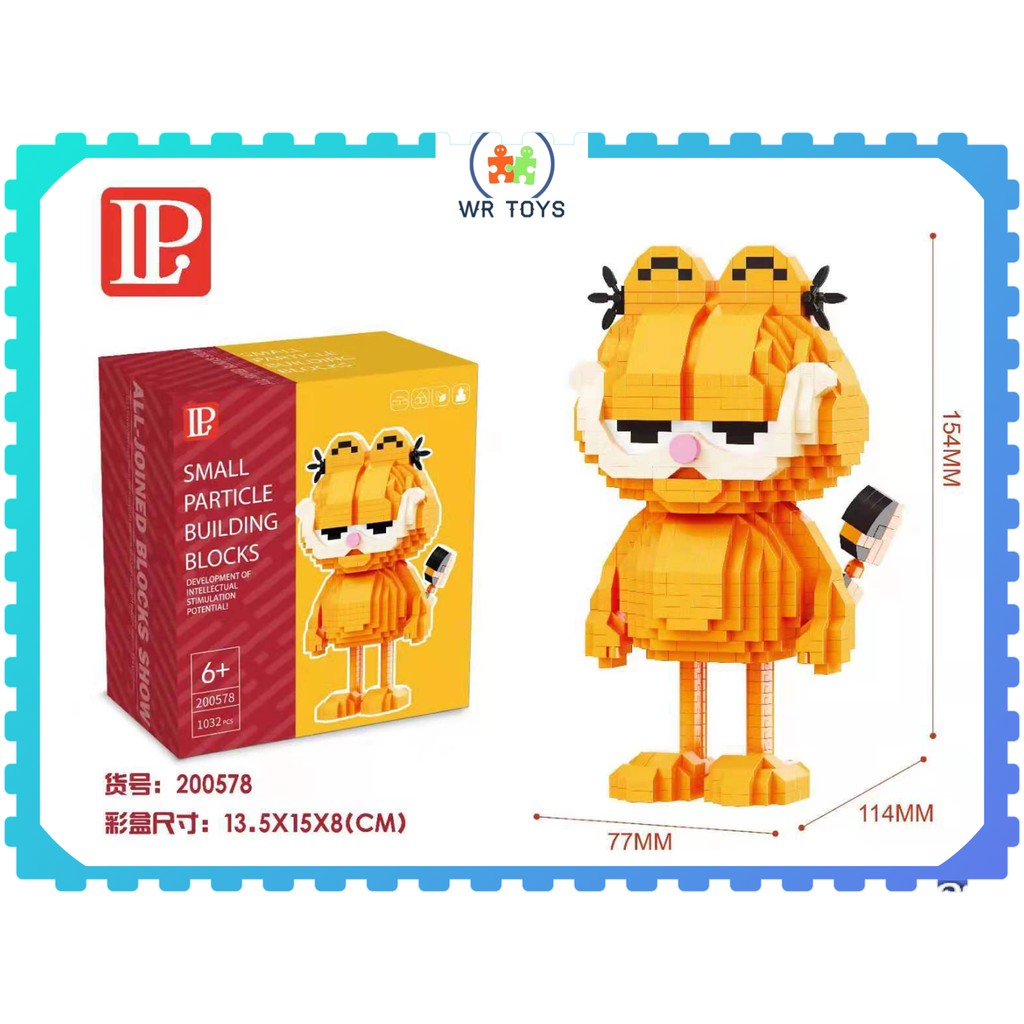 Wr Toys LP Garfield 200578 Anime Cartoon Character Building Block Toys ...