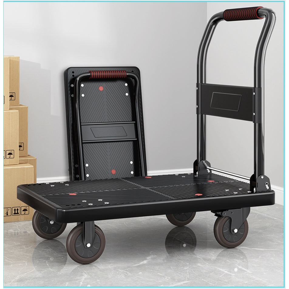 Pull Truck Thick Folding Trolley Flatbed Truck Trailer Push Truck Flat ...