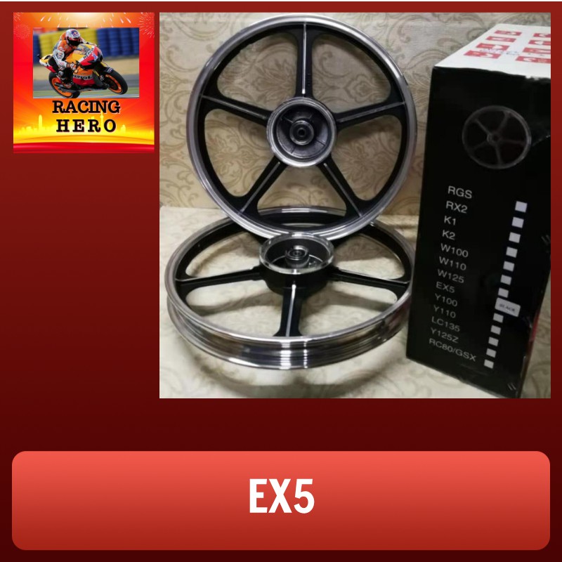 EX5 sport rim 5L Black (Excel Racing) | Shopee Malaysia