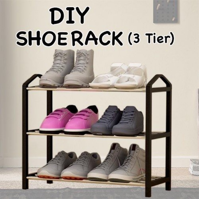 DIY Shoes Rack 3 Tier | Shopee Malaysia
