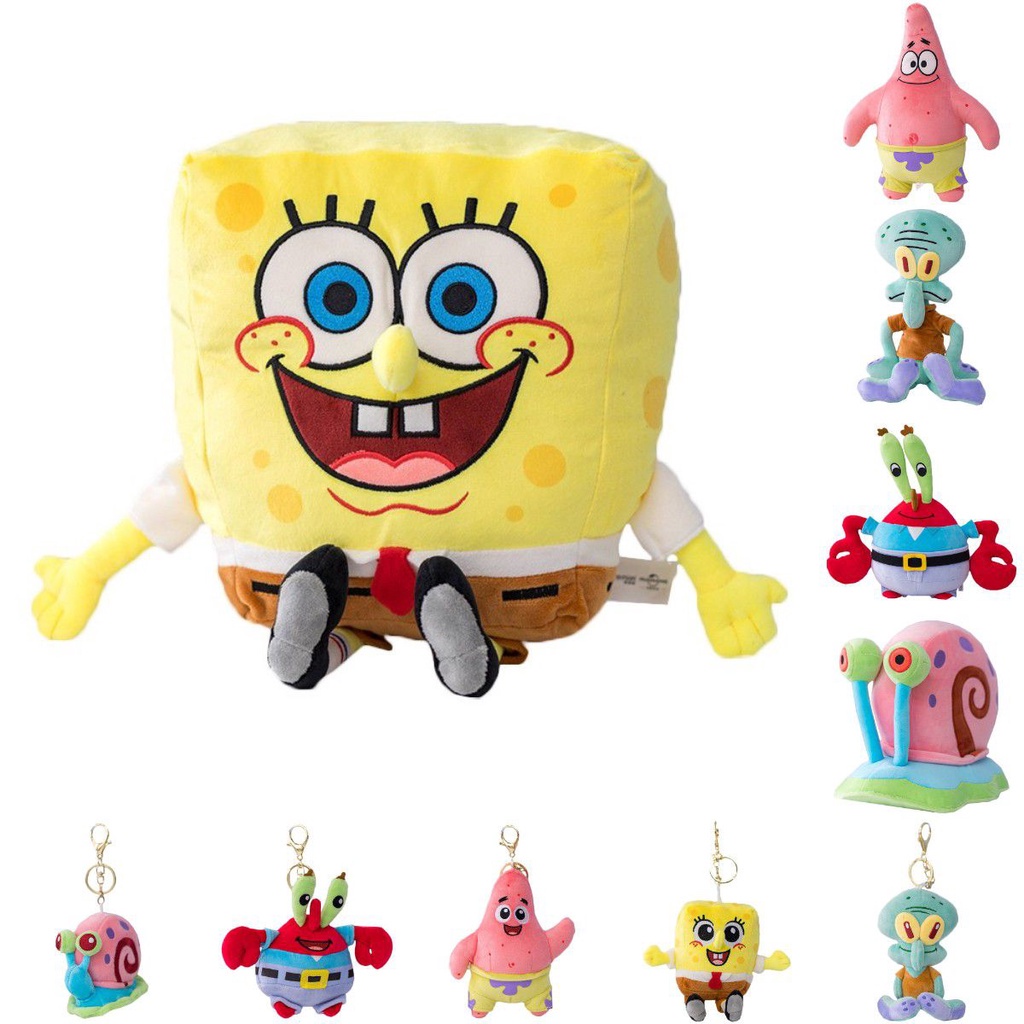 2022 New SpongeBob Patrick Star Squidward Plush Toy Pendant Soft ...