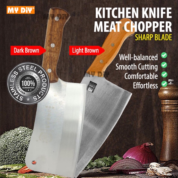 MYDIYHOMEDEPOT - STAINLESS STEEL KITCHEN KNIFE MEAT CHOPPER KNIFE BONE ...