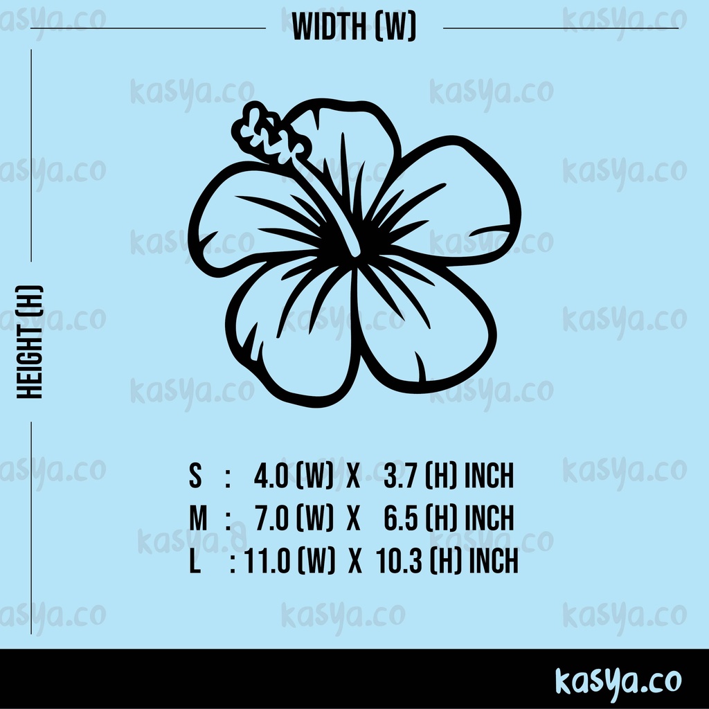 HIBISCUS FLOWER BUNGA RAYA custom vinyl decal cutting sticker | Shopee ...