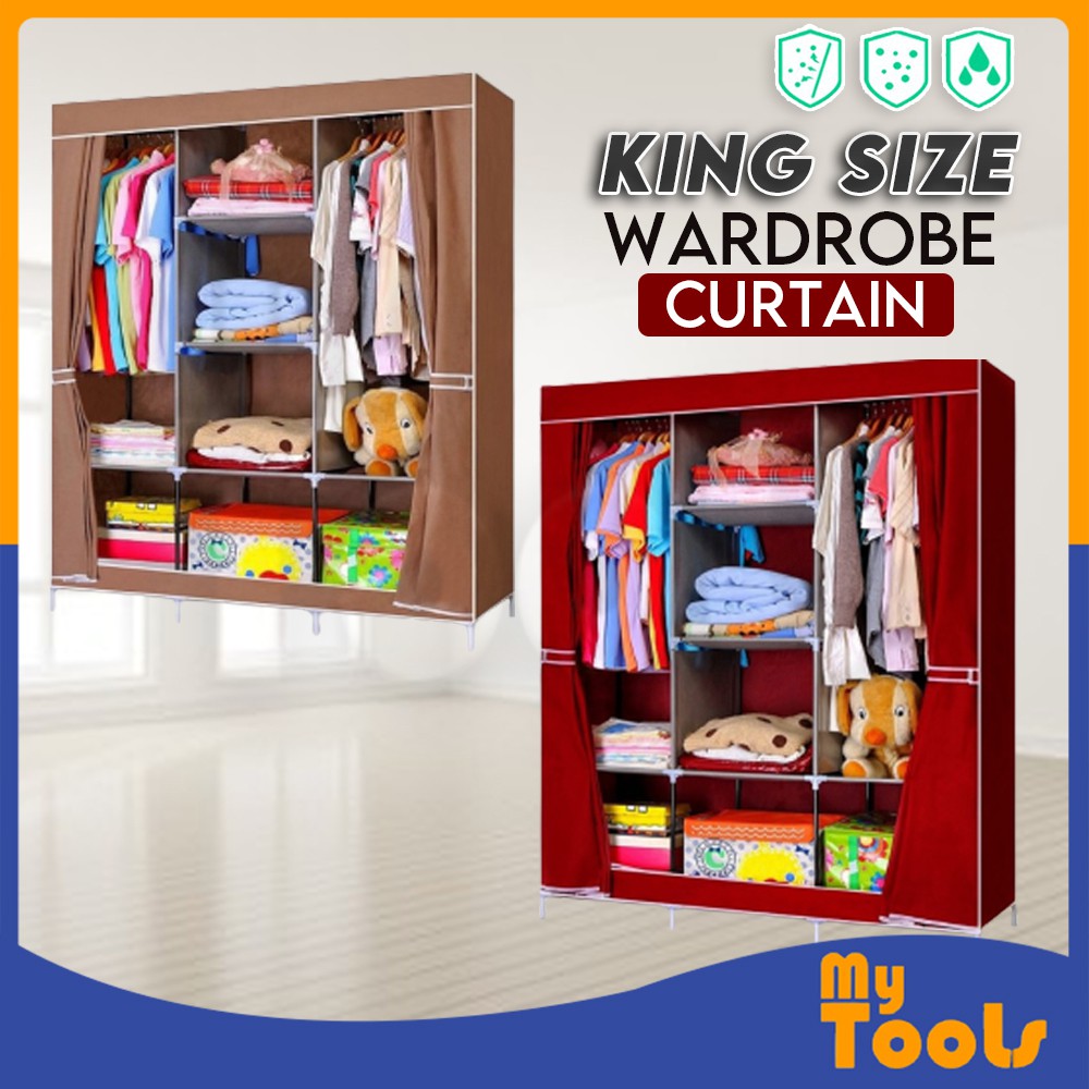 Mytools King Size Curtain Type Multifunctional Wardrobe Multi ...